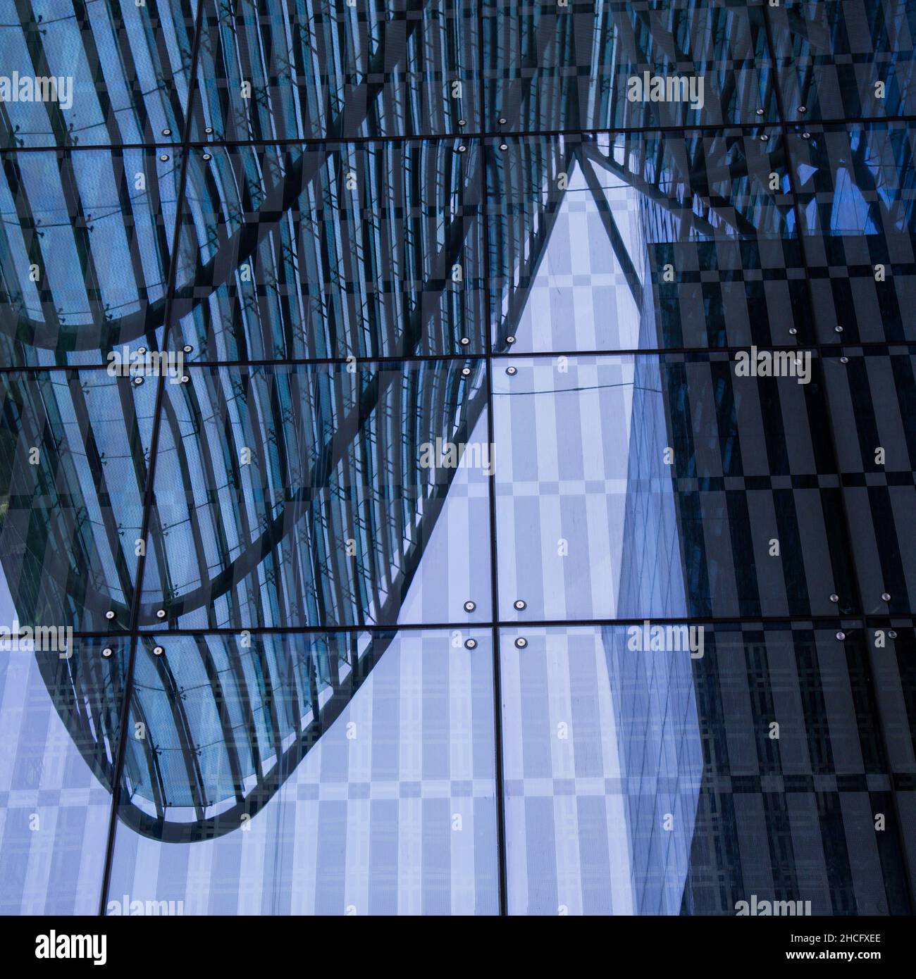 Modern architecture tone in blue tone Stock Photo - Alamy