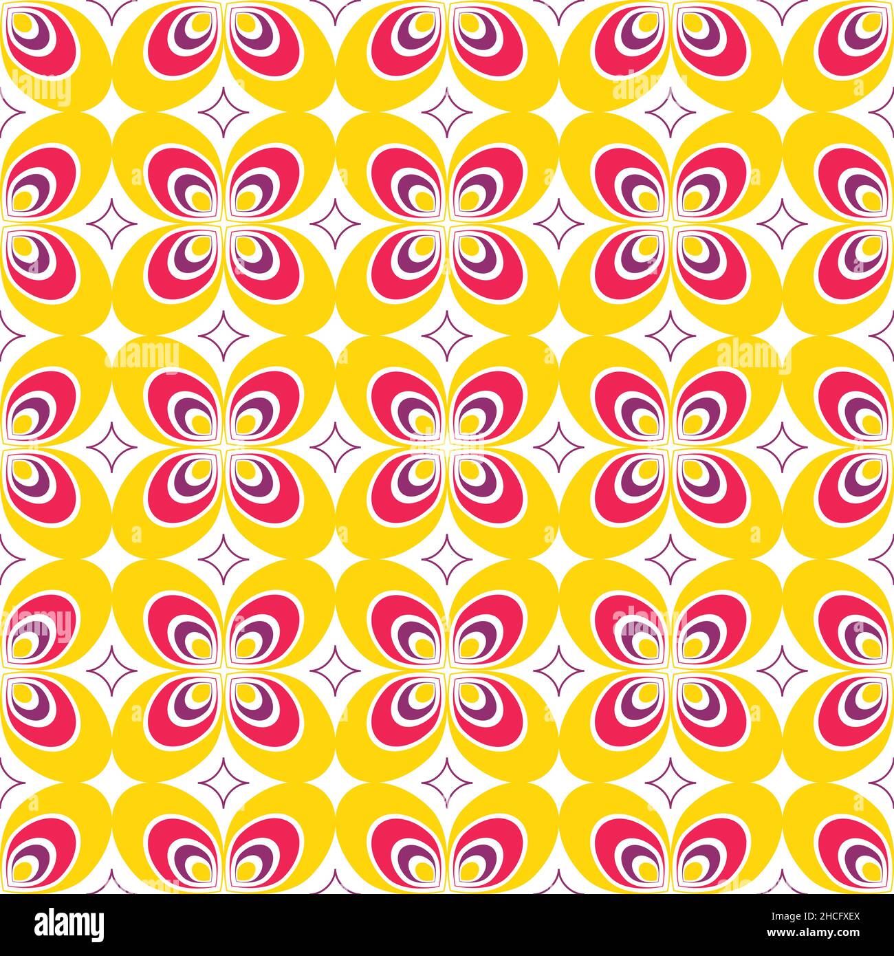 Multicolored retro pattern. Drawing in the style of hippies and 70s ...