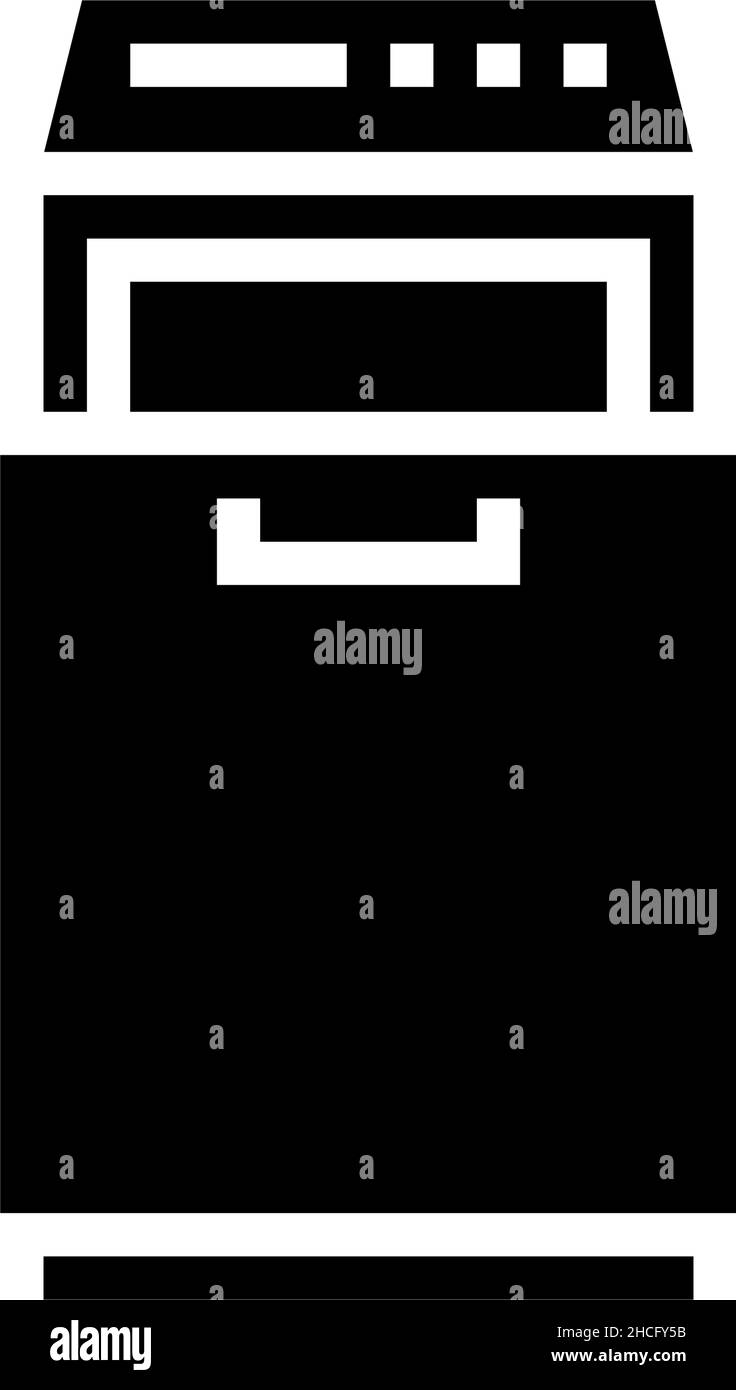 trash compactor glyph icon vector illustration Stock Vector Image & Art ...