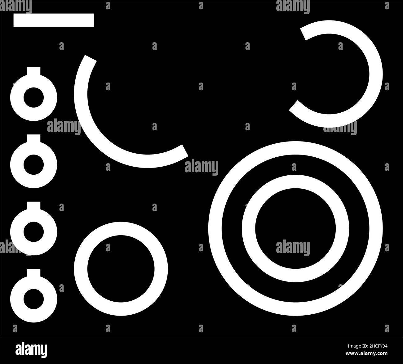 electric cooktop glyph icon vector illustration Stock Vector Image ...