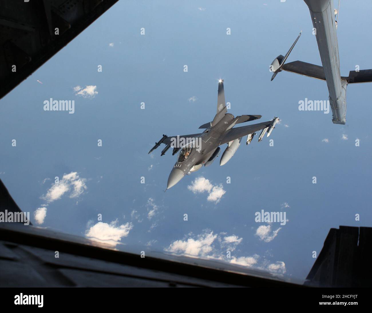 An F-16 Fighting Falcon from the 176th Expeditionary Fighter Squadron ...