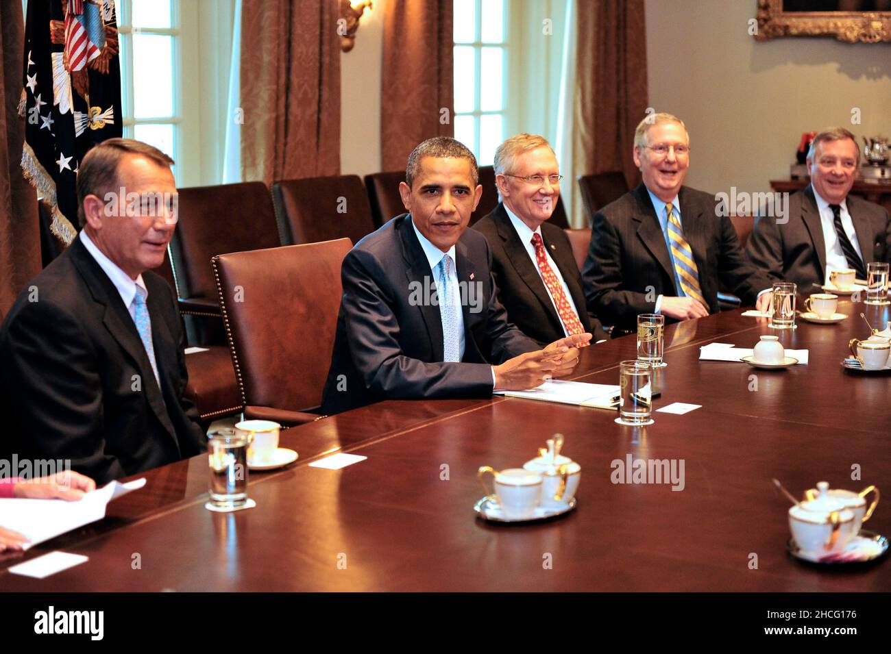 United States President Barack Obama during a photo-op with bipartisan ...