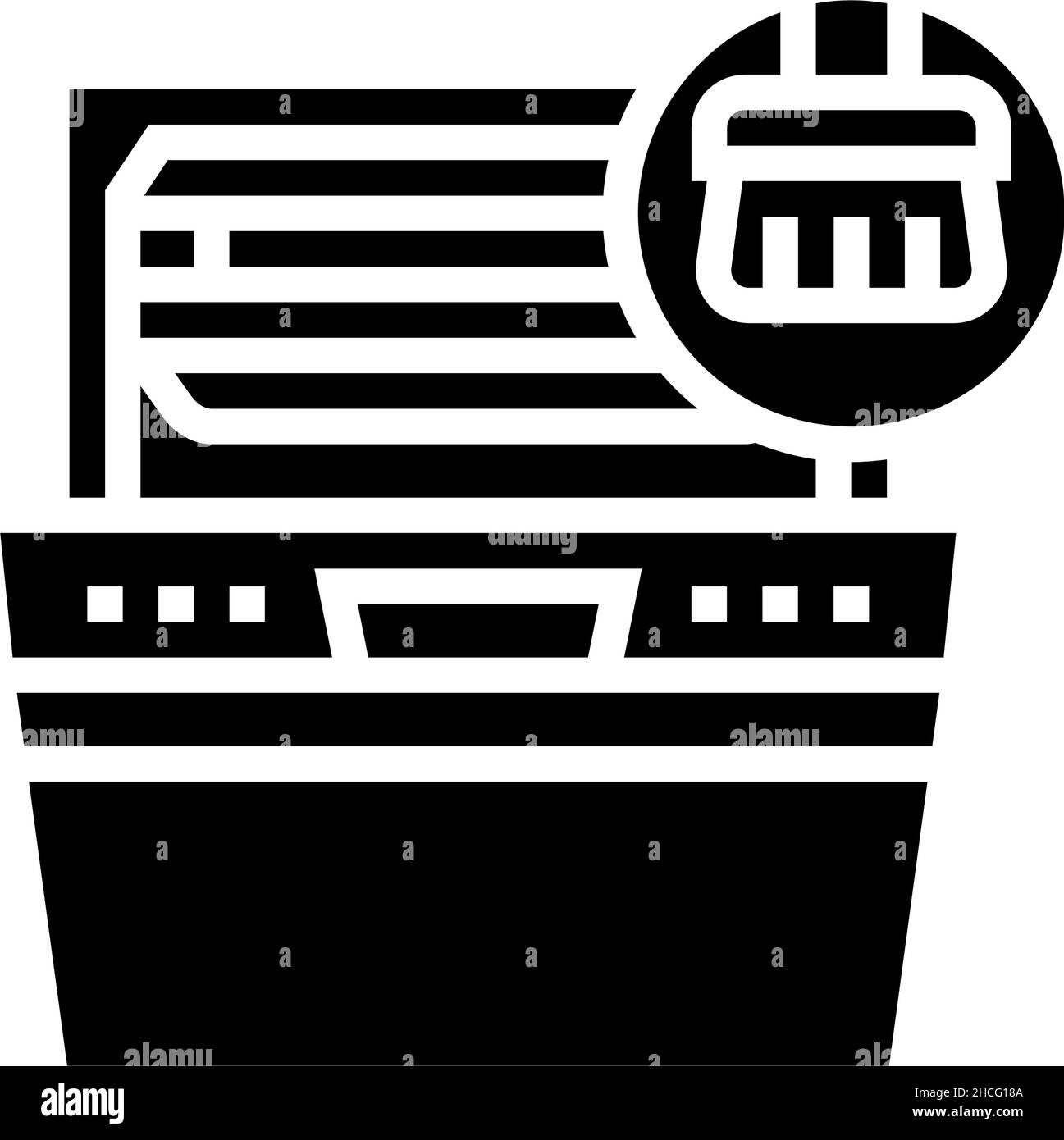 oven cleaning glyph icon vector illustration Stock Vector Image & Art ...