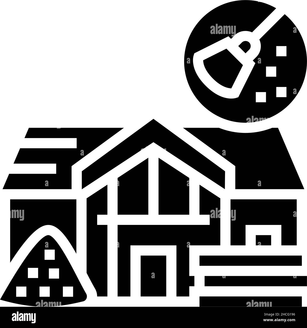 after builders cleaning glyph icon vector illustration Stock Vector ...