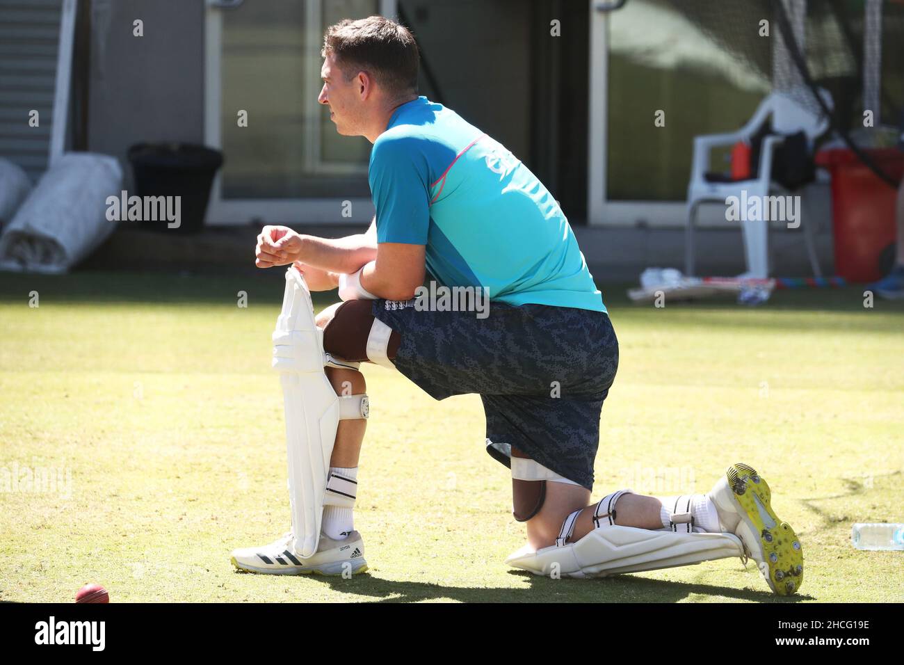 England's Dan Lawrence during a nets session at the Melbourne Cricket ...