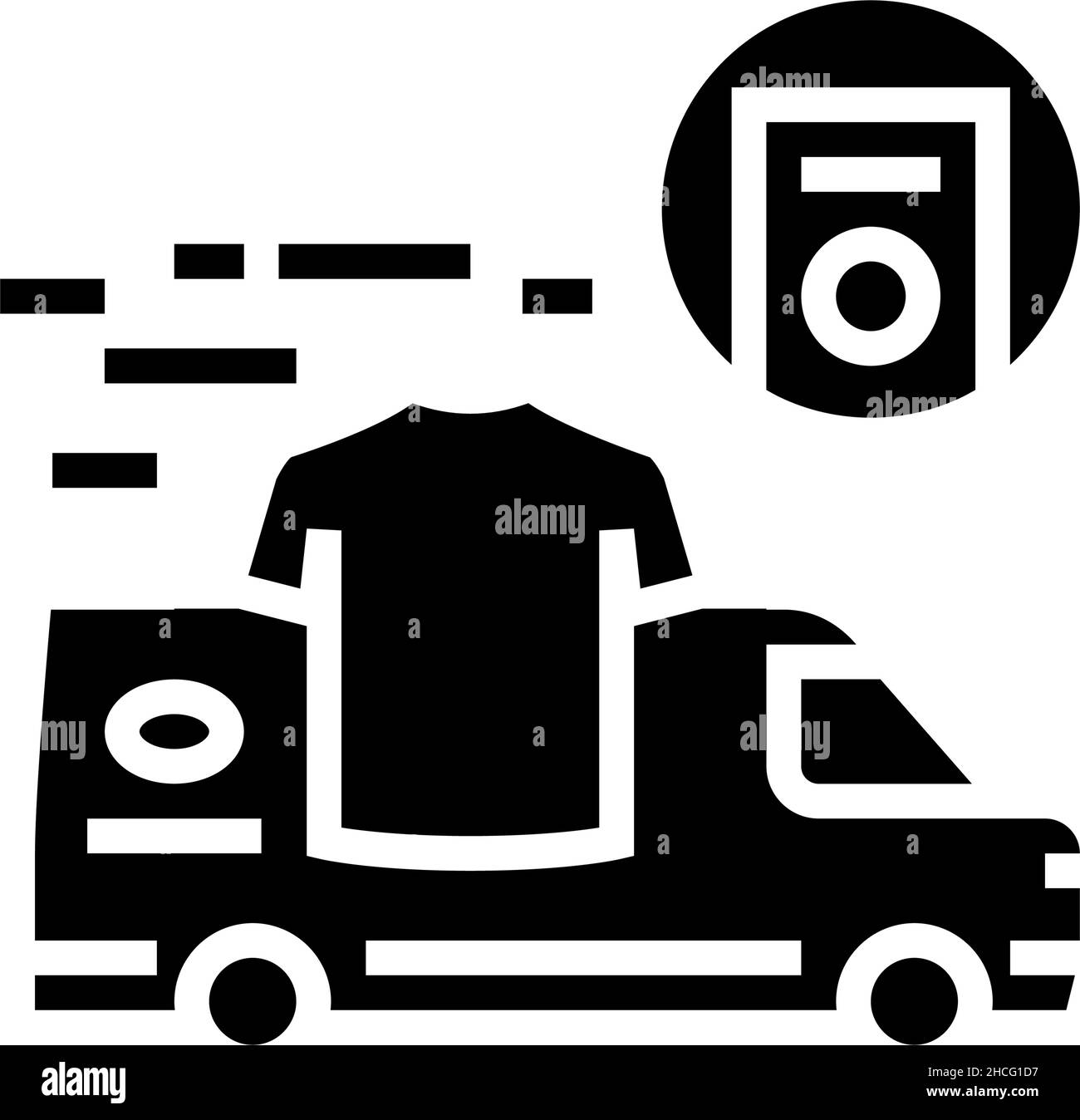 laundry pick up delivery glyph icon vector illustration Stock Vector ...