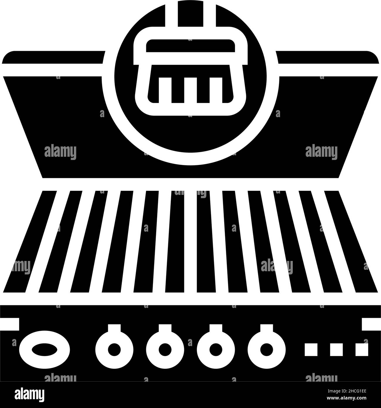 bbq cleaning glyph icon vector illustration Stock Vector Image & Art ...