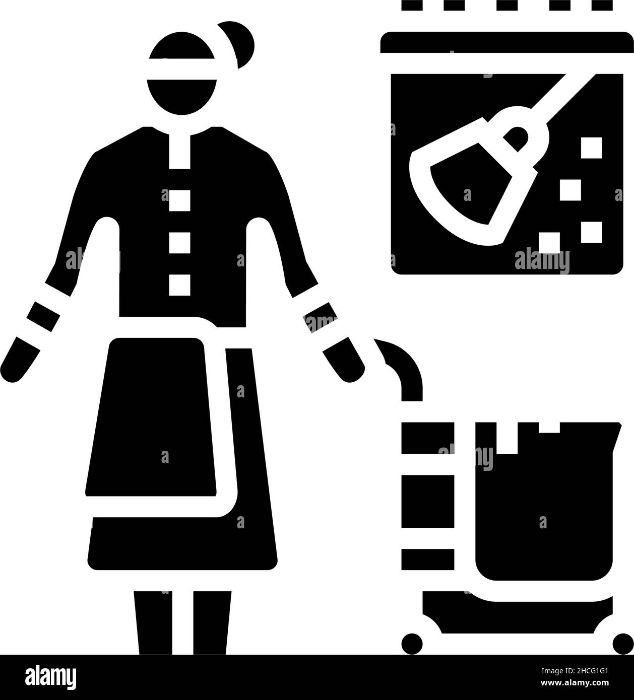 regular cleaning glyph icon vector illustration Stock Vector Image ...