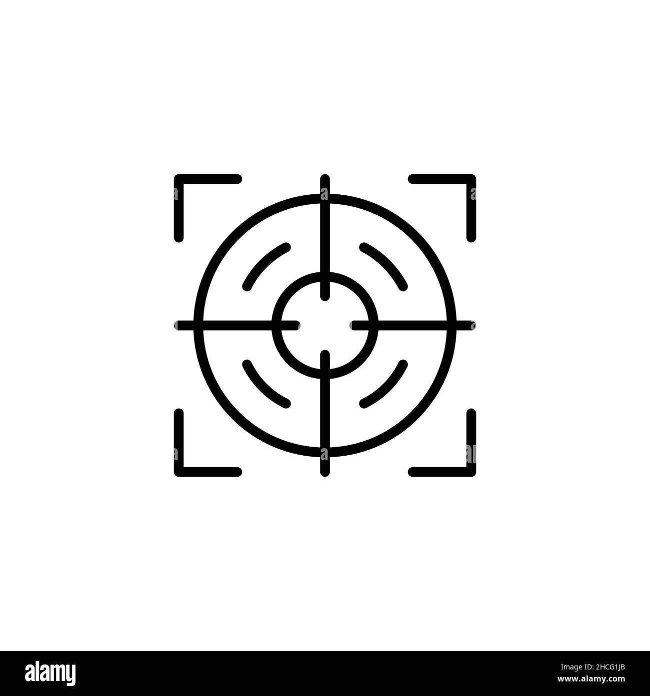 Aiming at target icon. Pixel perfect, editable stroke icon Stock Vector ...