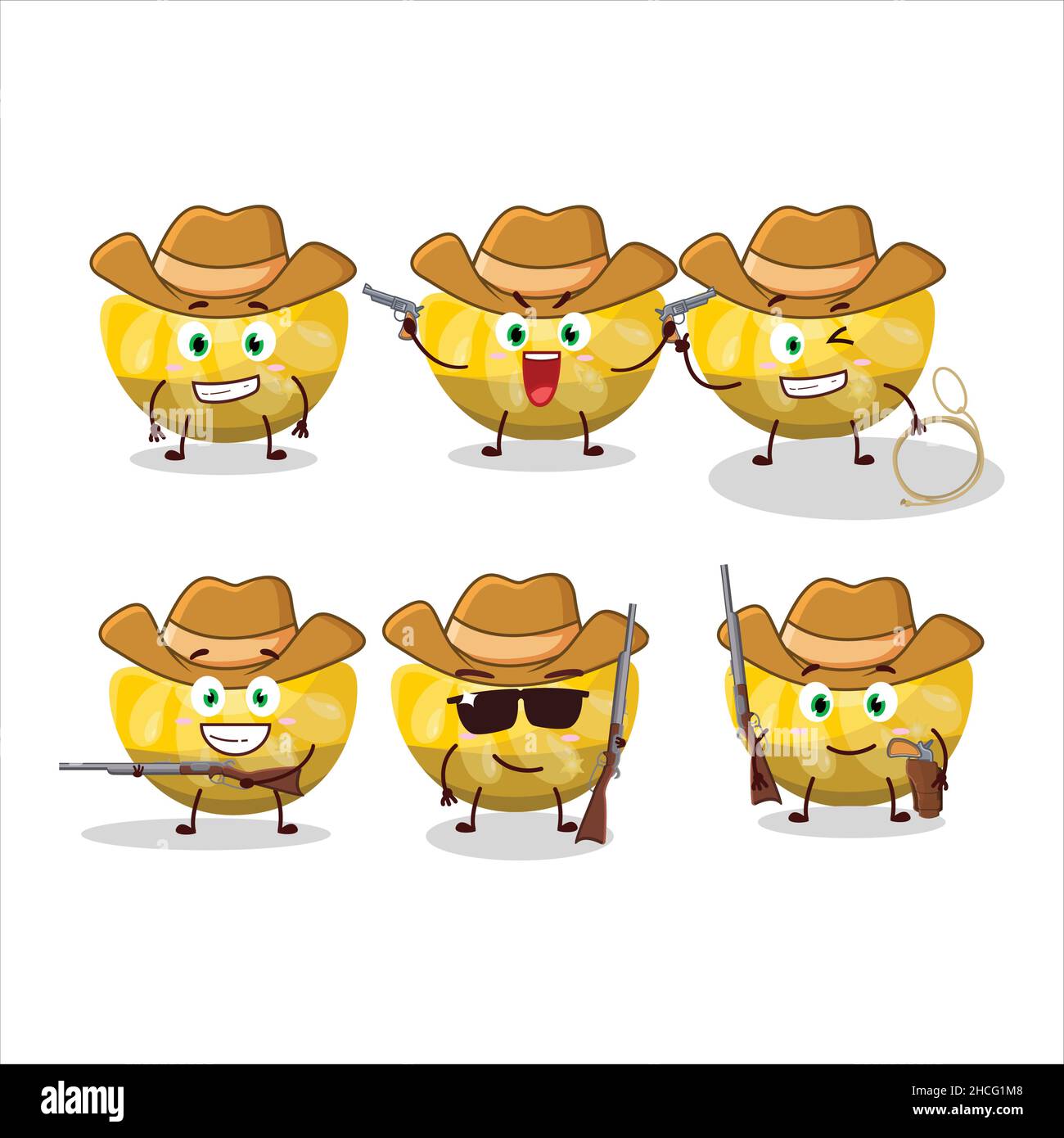 Cool cowboy orange gummy candy cartoon character with a cute hat ...