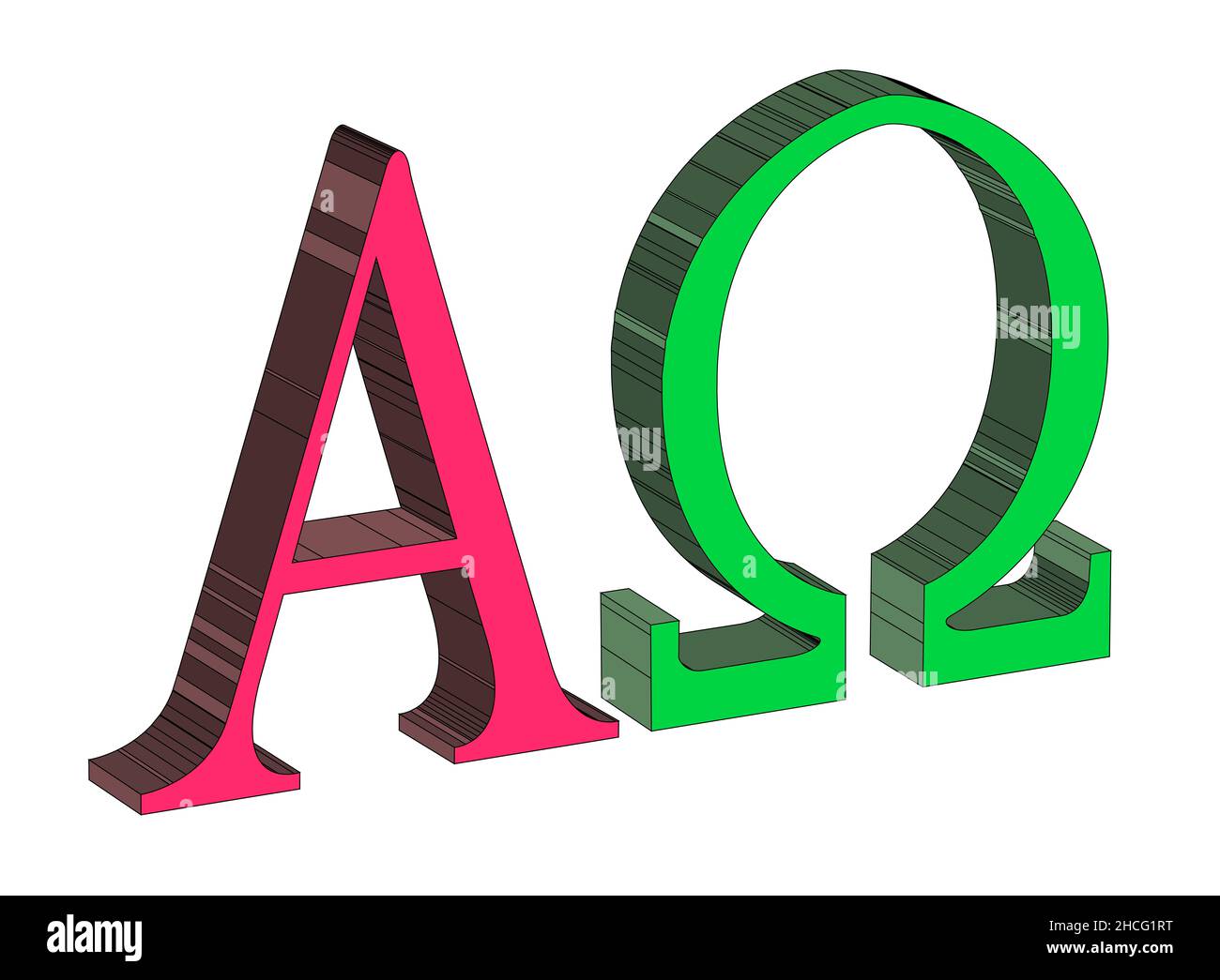 The Alpha and Omega symbols from the Christian religion Stock Photo - Alamy