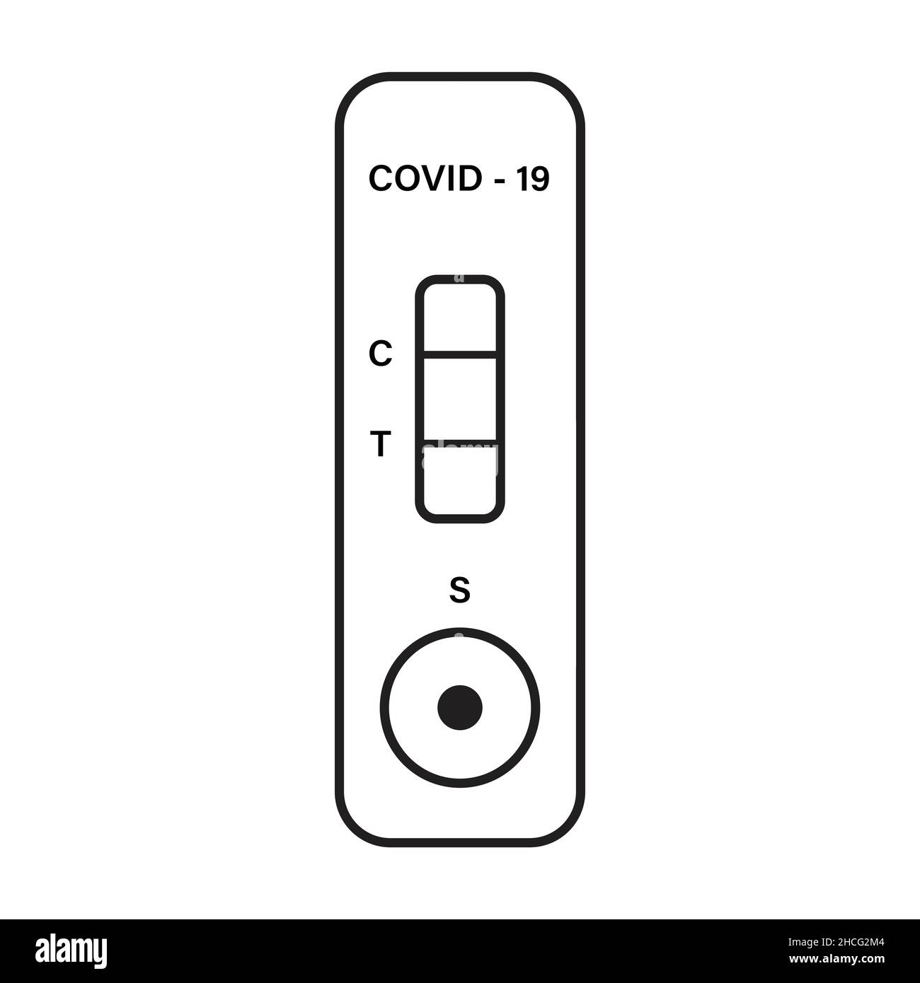 rapid antigen self test (RST) icon vector rapid antigen detection test ...