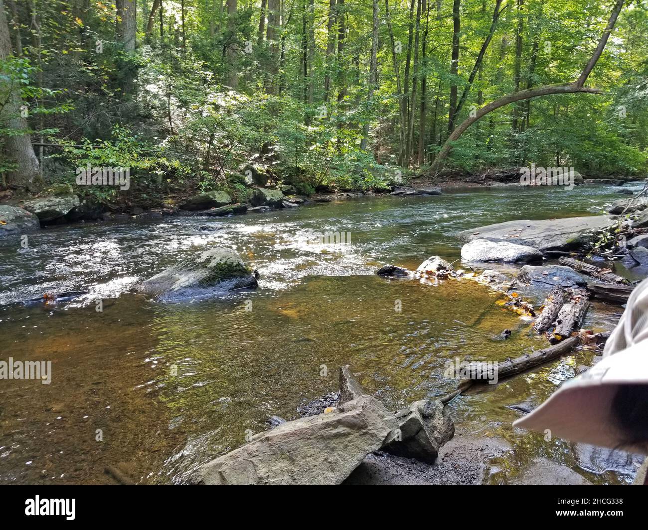 Watery scenes along the Lamington River at Hacklebarney State Park, in ...