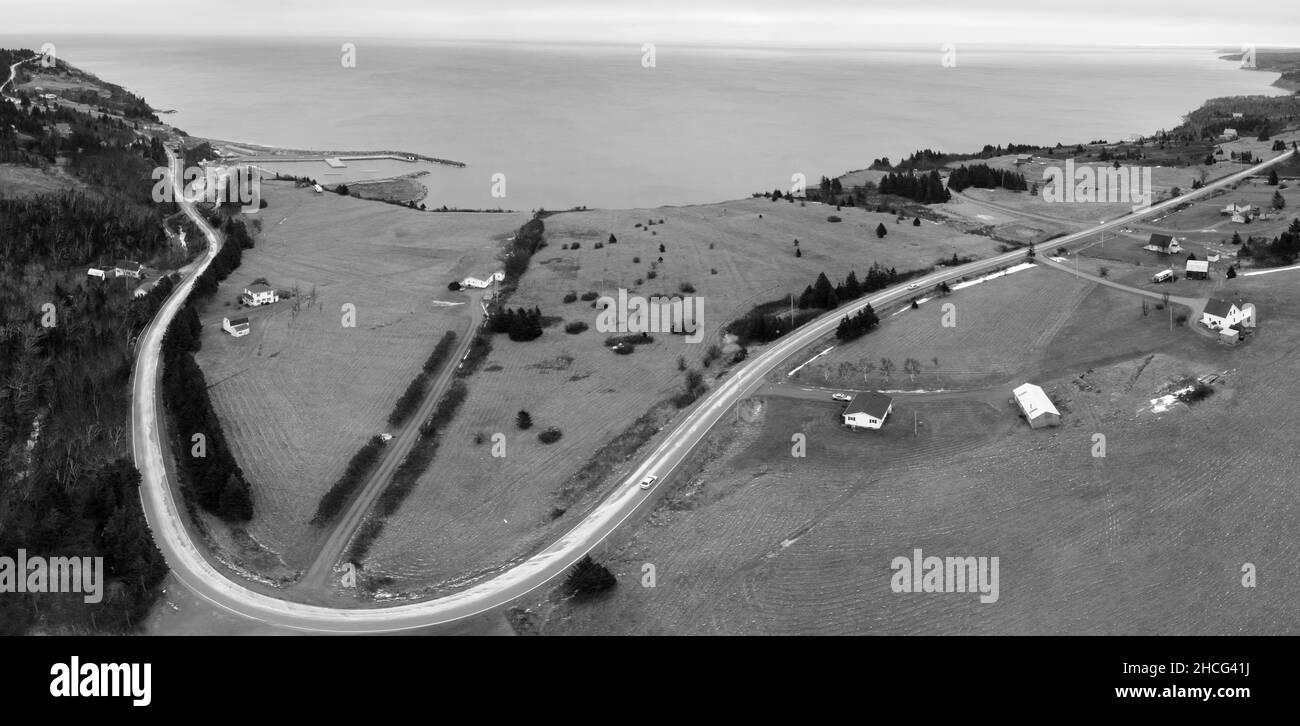 Nova scotia road Black and White Stock Photos & Images - Alamy