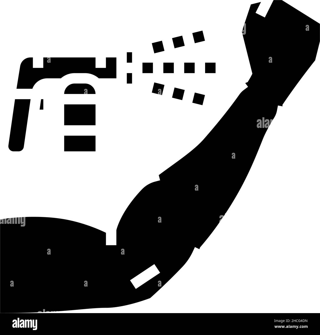 hand tan paint glyph icon vector illustration Stock Vector Image & Art ...