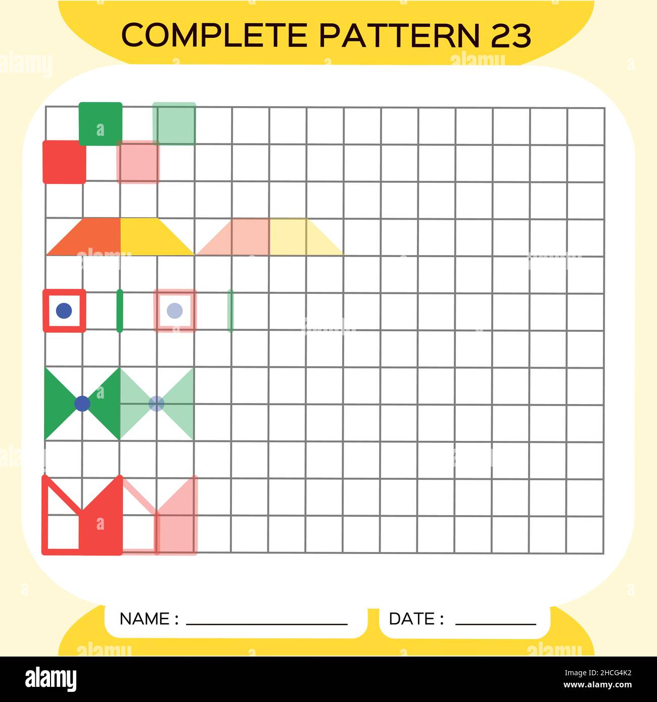 Repeat Pattern, Puzzle. Copy Picture. Special for preschool kids ...