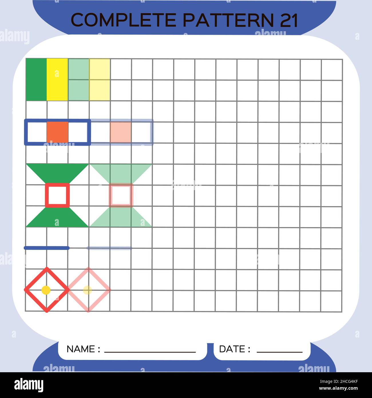 Repeat Pattern, Pazzle. Copy Picture. Special for preschool kids ...