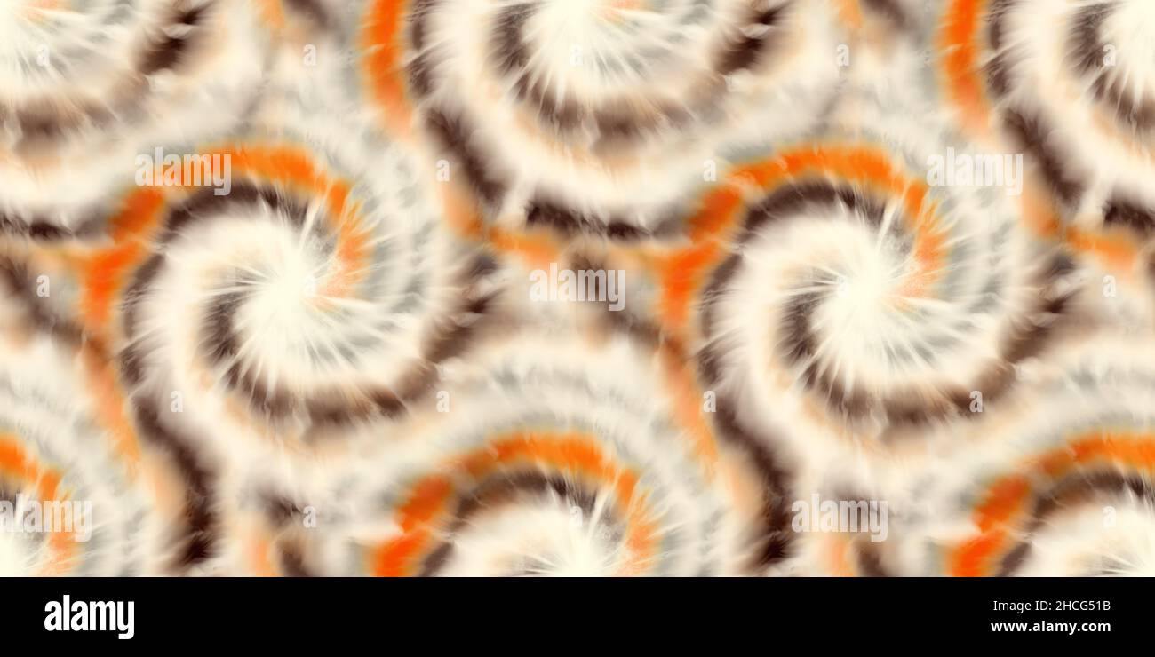 Seamless funky 1970s tie dye border motif pattern for surface design ...