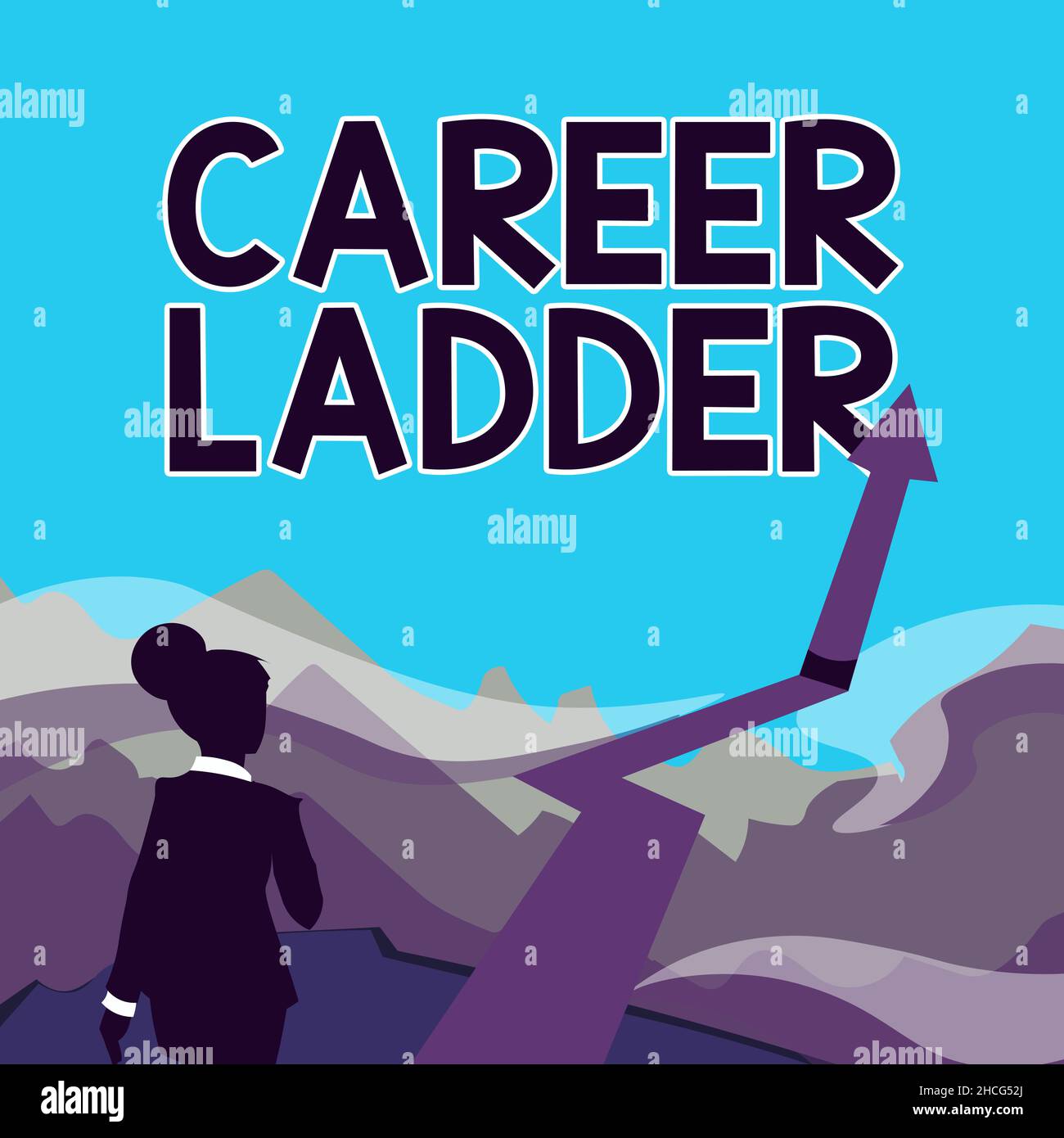 Inspiration showing sign Career Ladder. Business overview Job Promotion ...