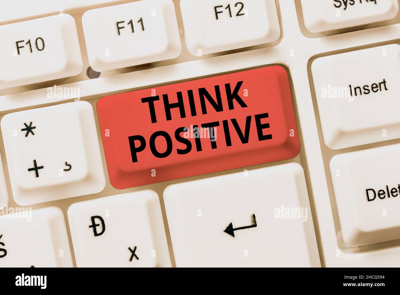 Conceptual display Think Positive. Conceptual photo The tendency to be ...