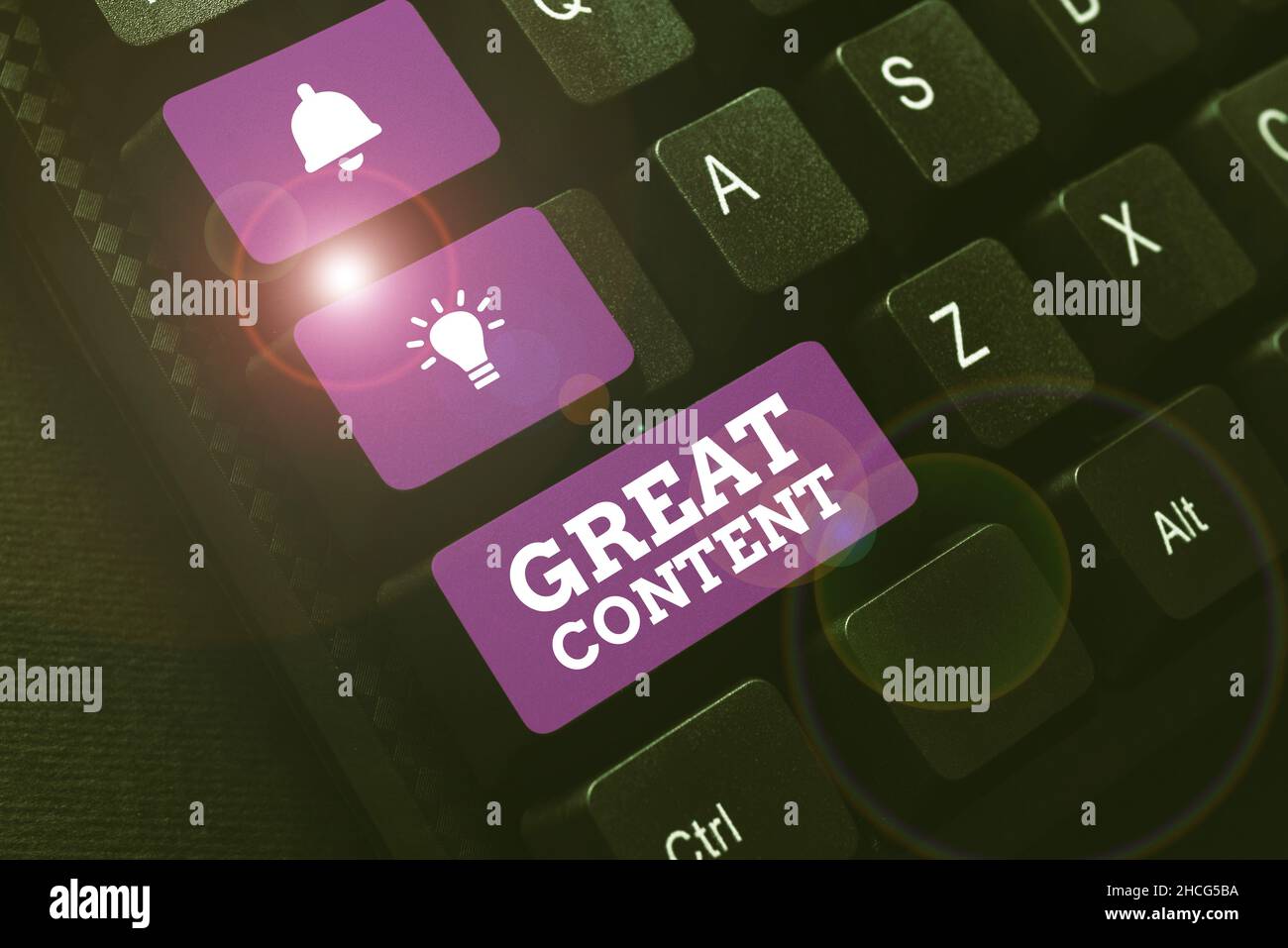 Writing displaying text Great Content. Business showcase Satisfaction ...