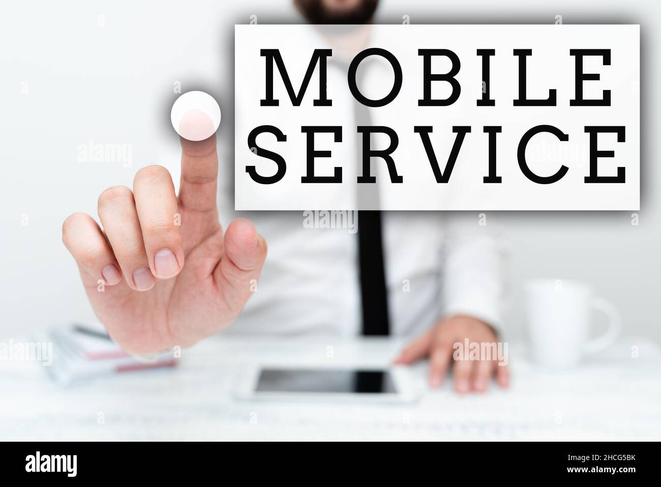 Sign displaying Mobile Service. Conceptual photo Radio communication ...