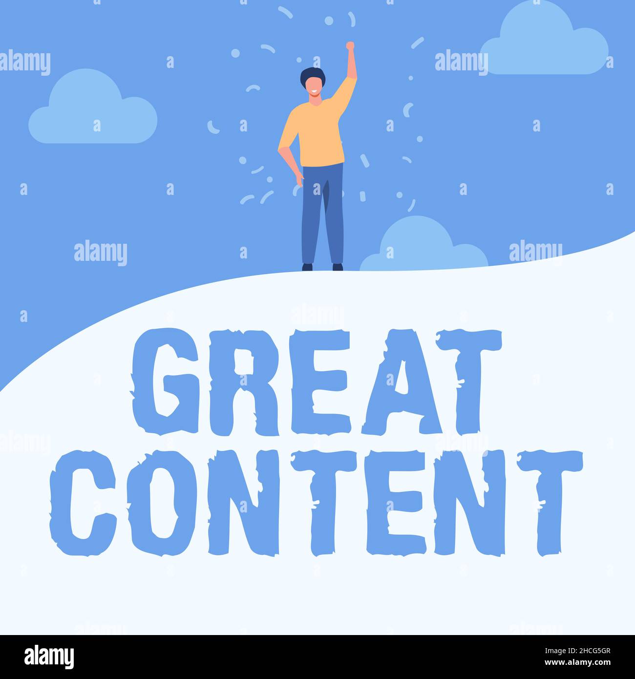 Sign displaying Great Content. Internet Concept Satisfaction ...