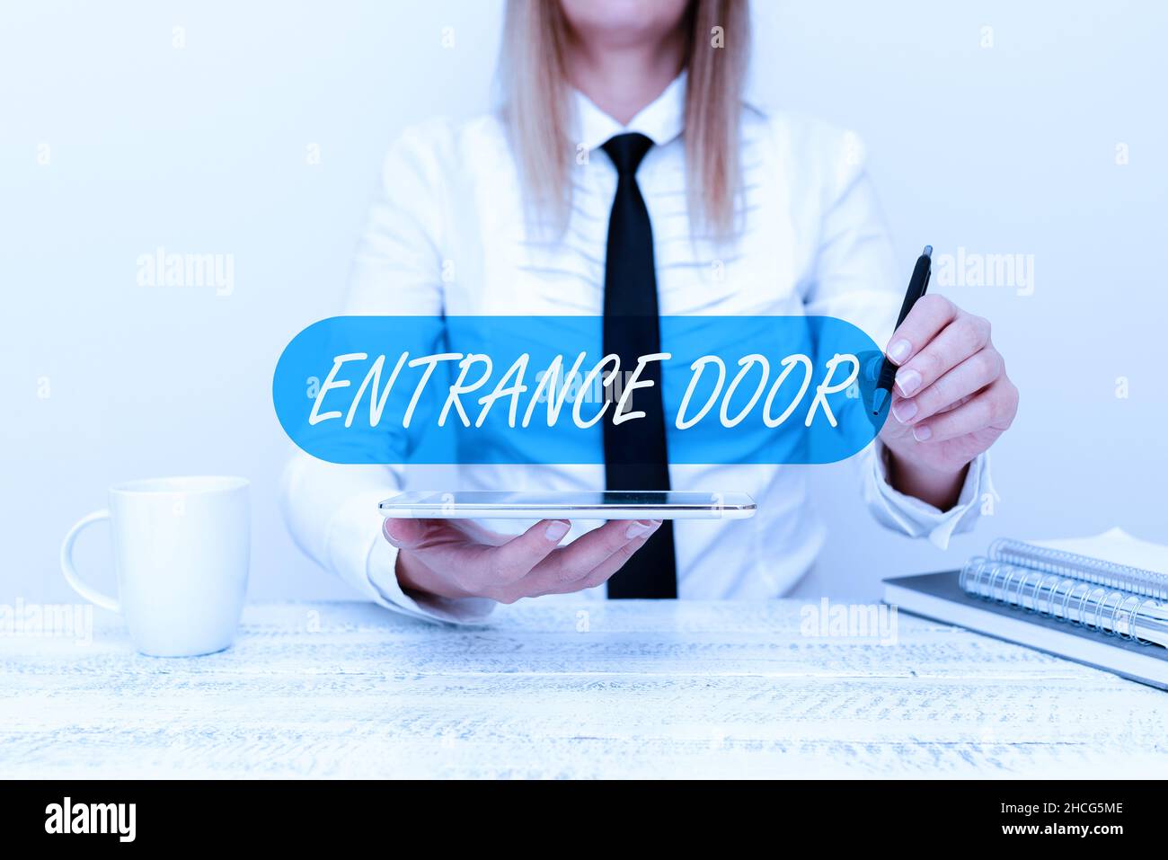 Text sign showing Entrance Door. Conceptual photo Way in Doorway Gate ...