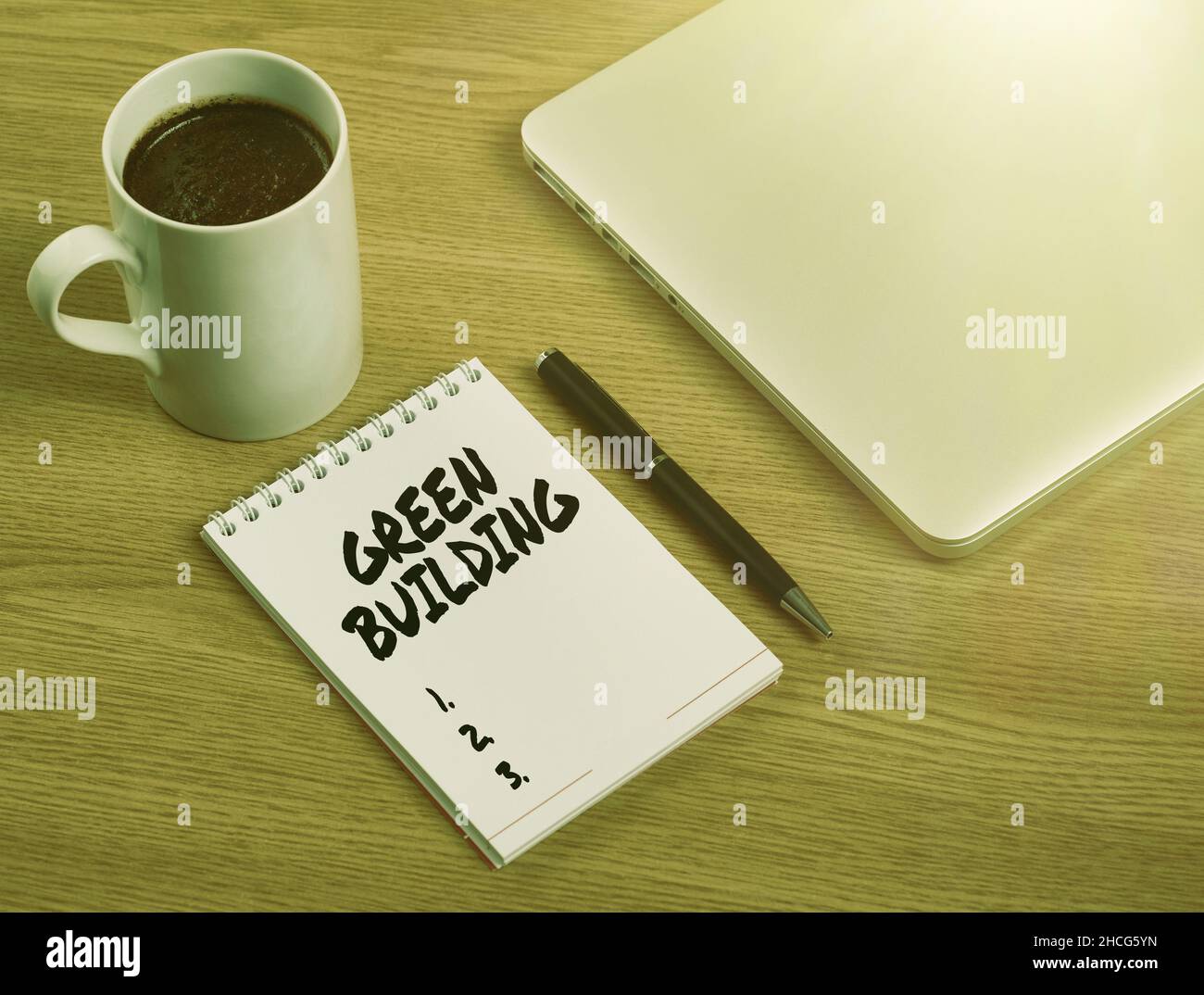 Conceptual caption Green Building. Business concept A structure that is ...