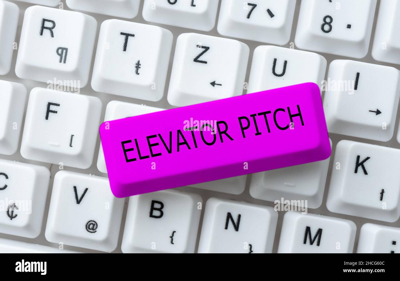 Inspiration showing sign Elevator Pitch. Word Written on A persuasive ...