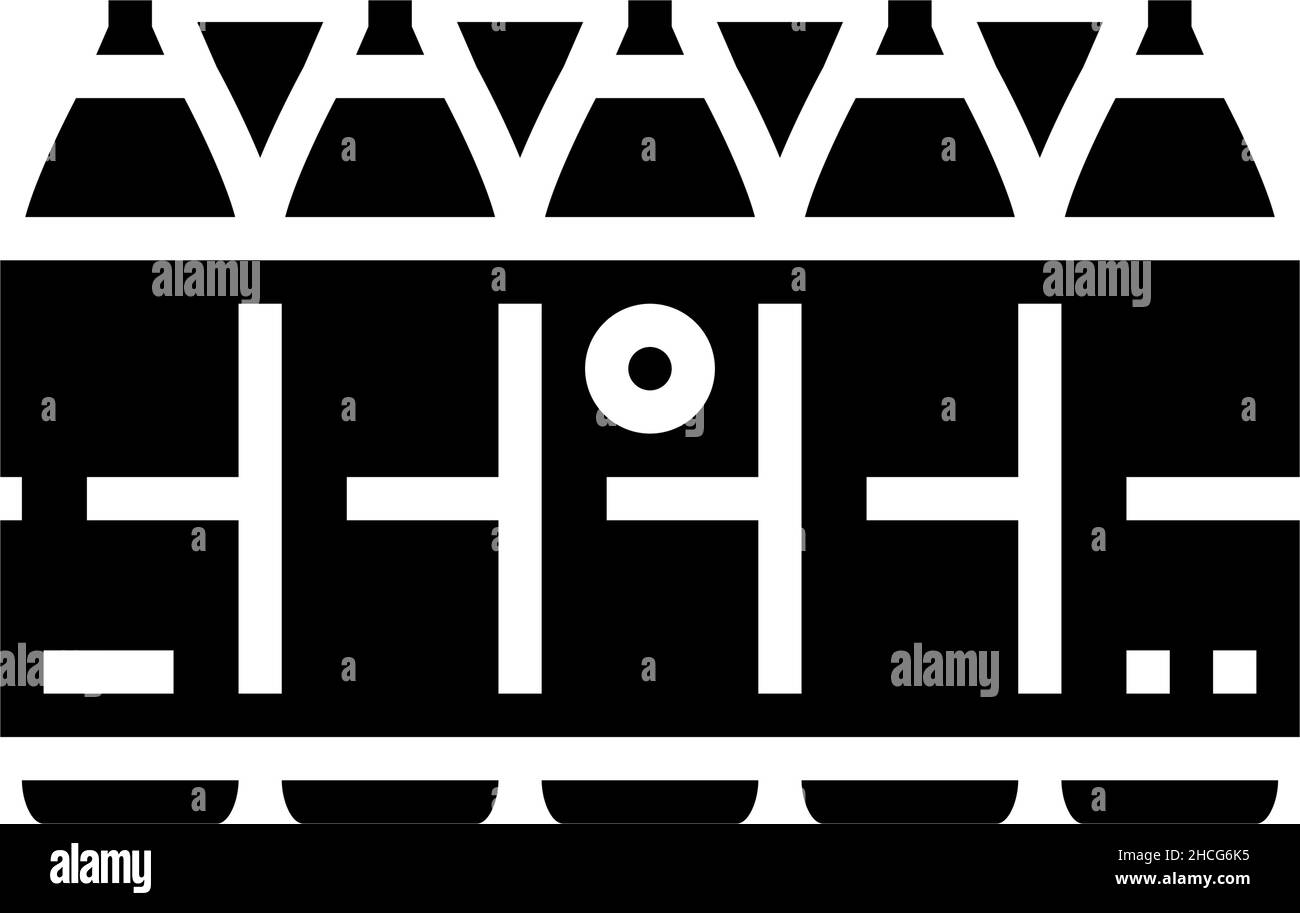 water bottles pack glyph icon vector illustration Stock Vector Image ...