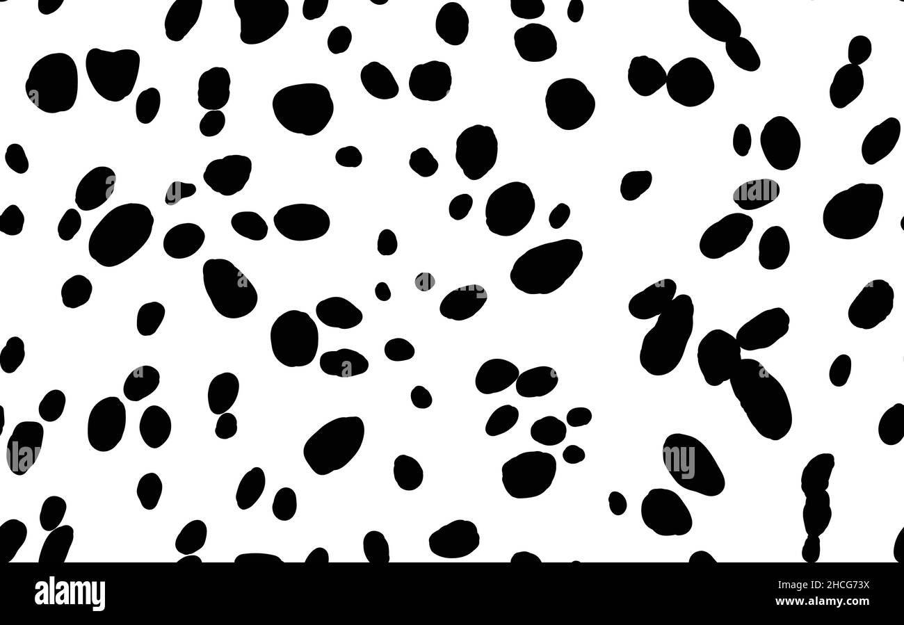 Abstract modern dalmatian fur seamless pattern. Animals trendy ...