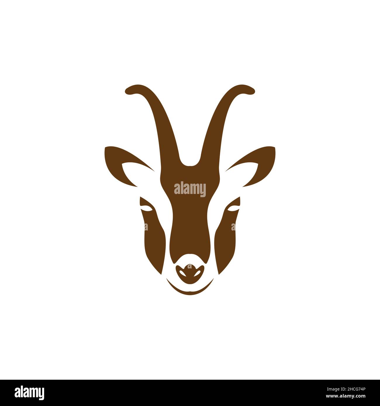 face head mountain goat logo design vector graphic symbol icon sign ...