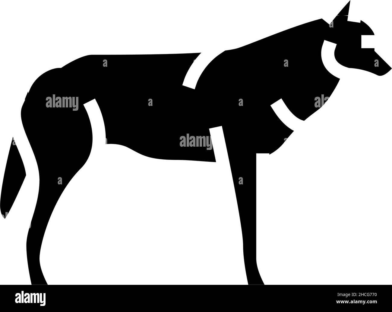 wolf wild animal glyph icon vector illustration Stock Vector Image ...