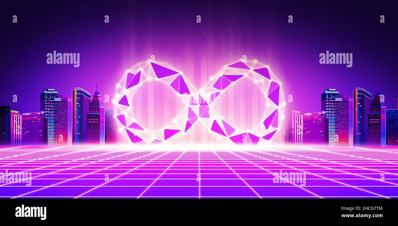Metaverse Technology Background Futuristic Concept with Infinity Symbol ...