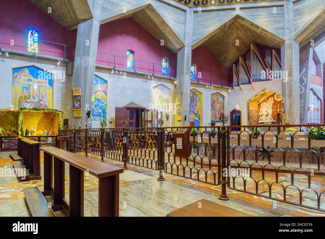 Interior church annunciation nazareth holy hi-res stock photography and ...
