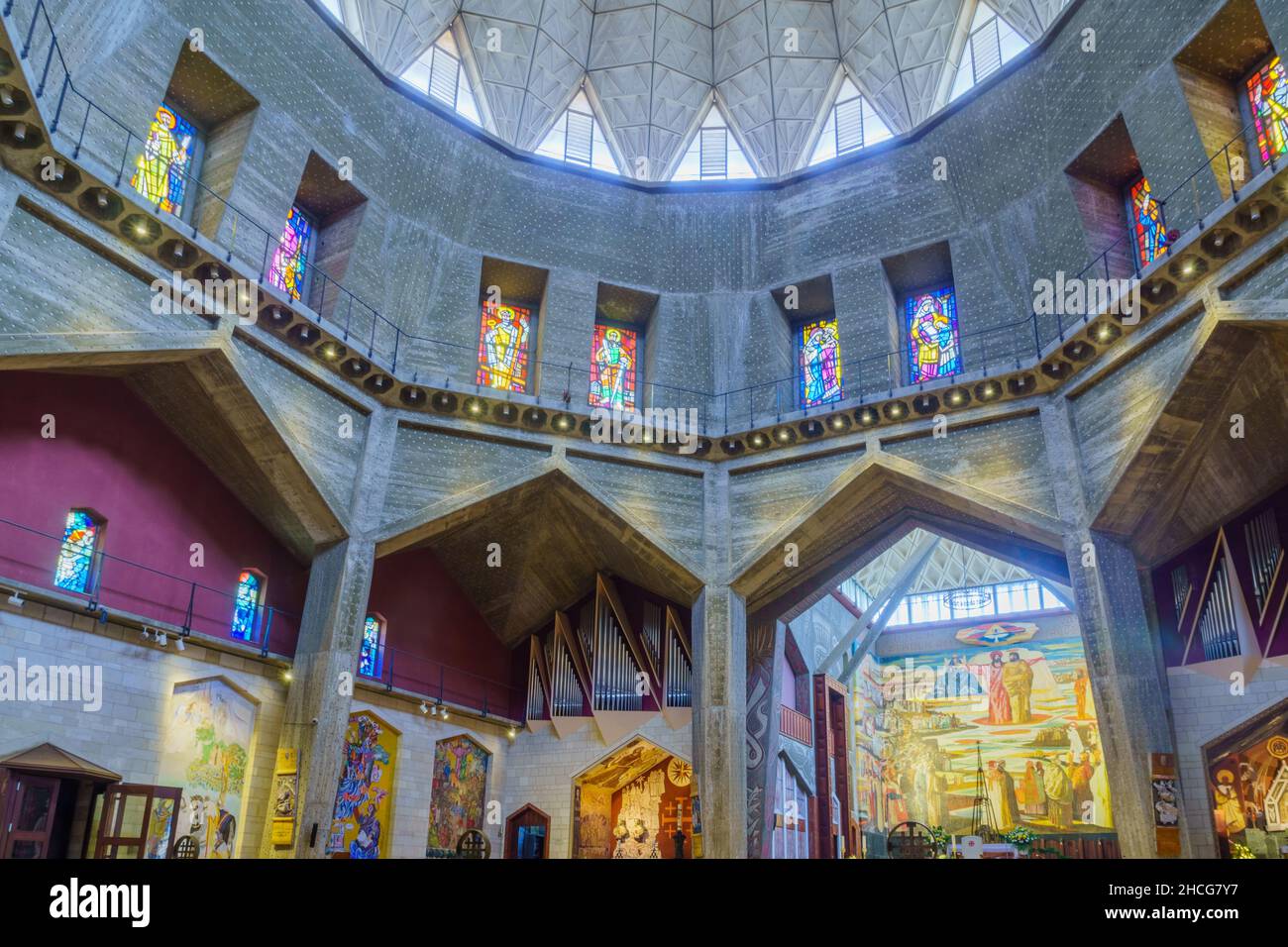 Interior church annunciation nazareth holy hi-res stock photography and ...
