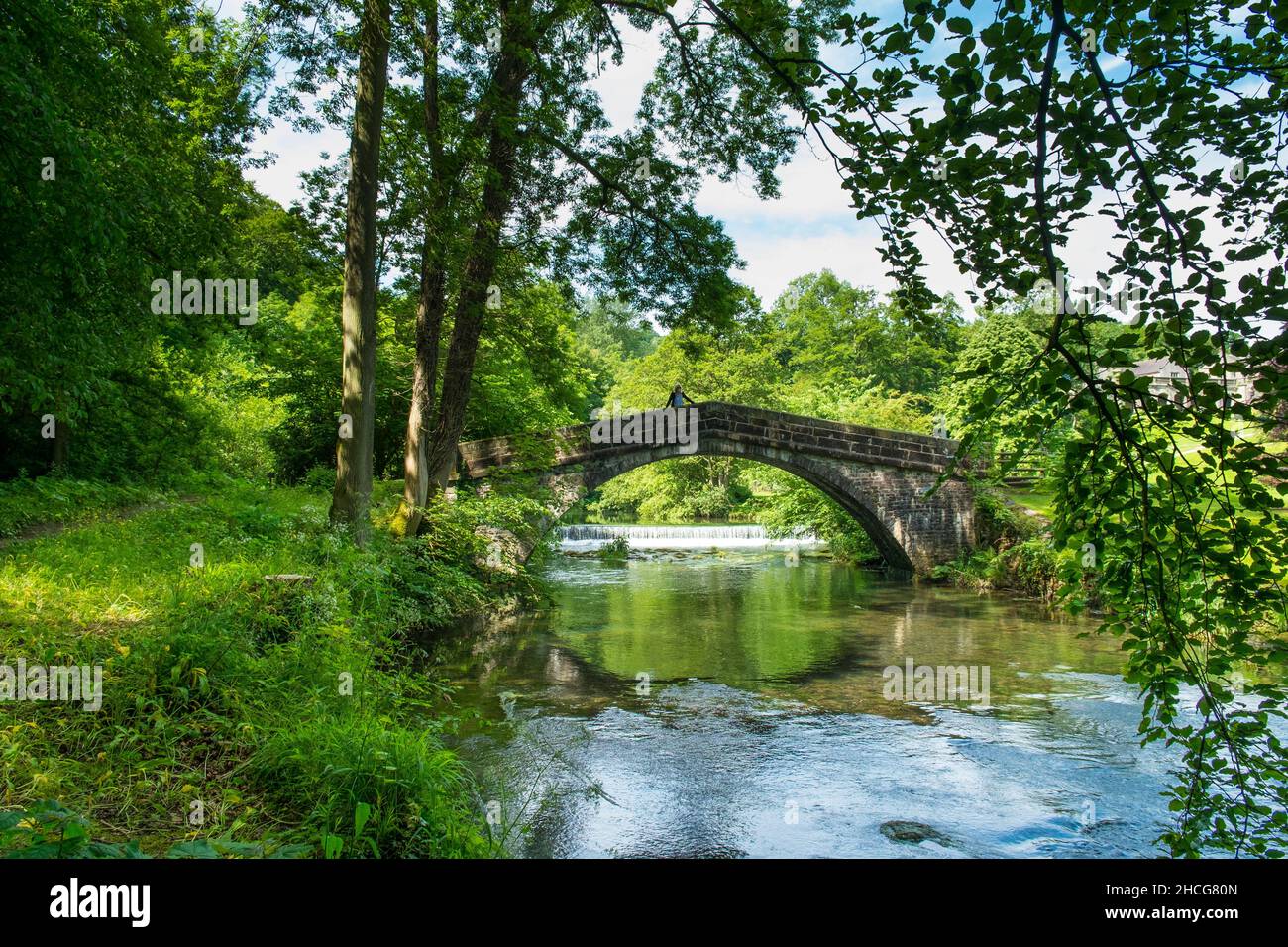 St Bertrand's Bridge on the River Manifold Stock Photo - Alamy
