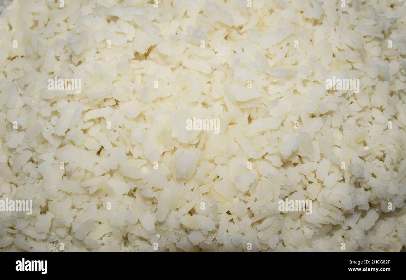 Heaps of Soaked flattened rice for cooking maharastrian dish of Poha ...