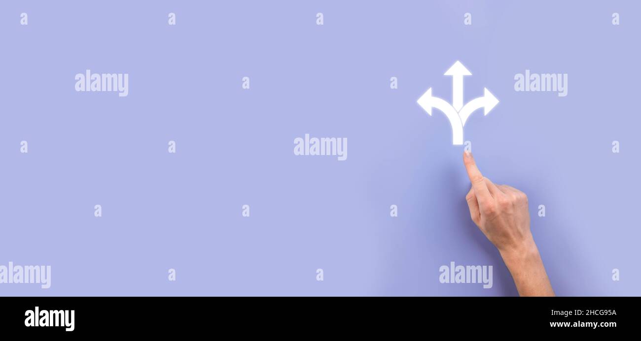 Three directions hi-res stock photography and images - Alamy