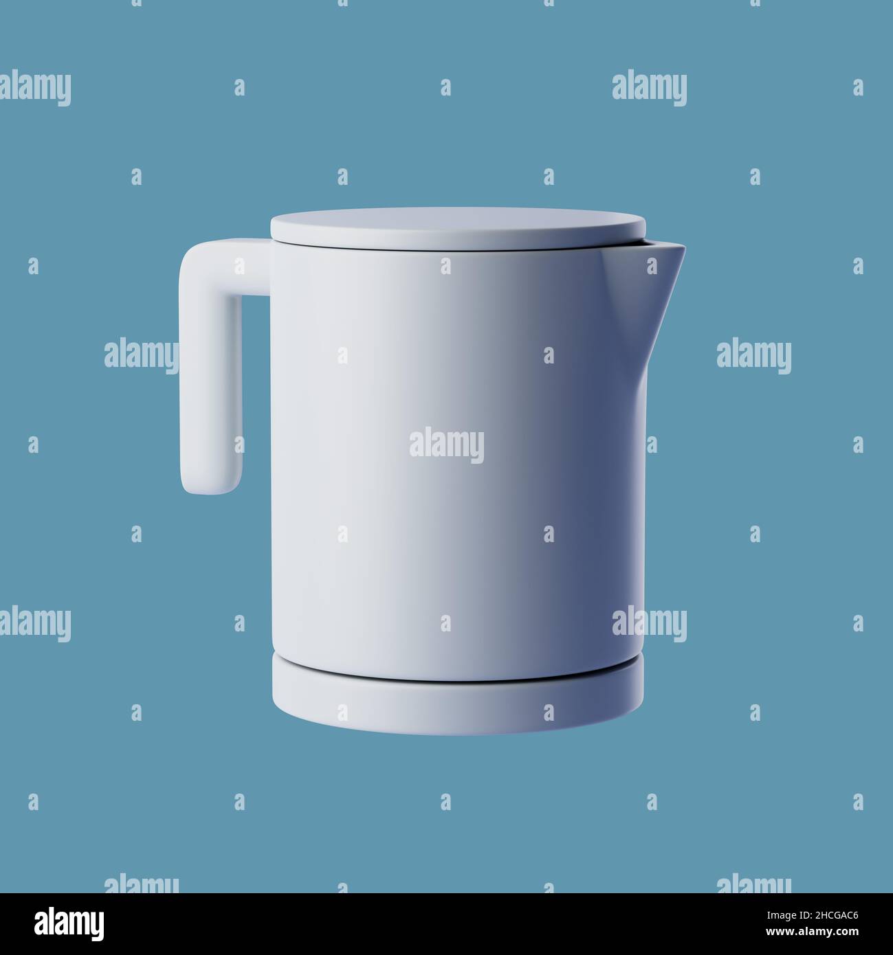 Simple electric kettle for household appliance category 3d render ...