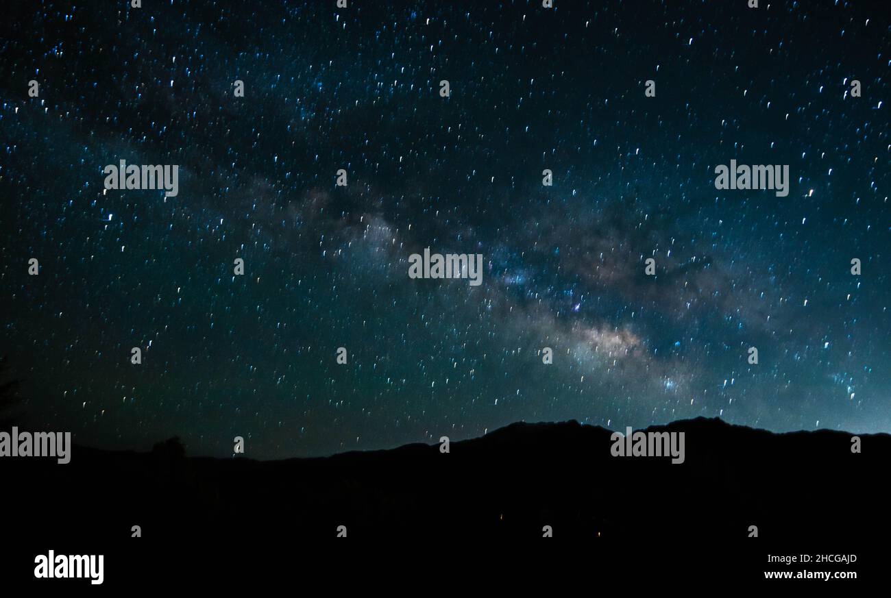 Scenic starry night sky from a mountainous area Stock Photo - Alamy