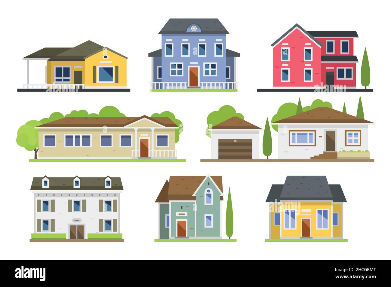 City wall with modern residential buildings Stock Vector Images - Alamy