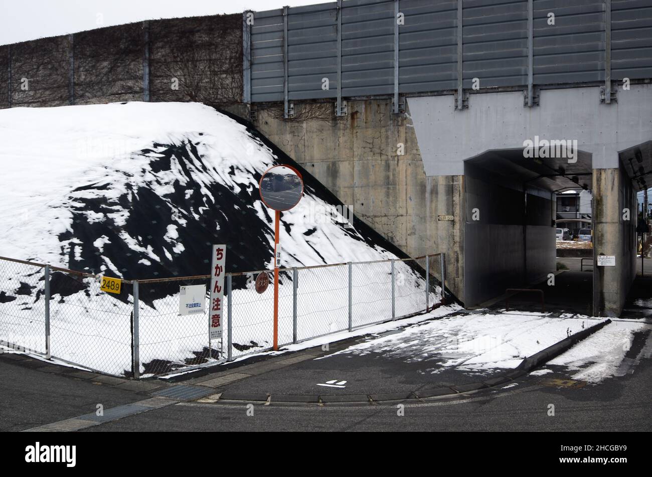 iida, nagano, japan, 2021-29-12 , one of the highway underpass in Iida ...