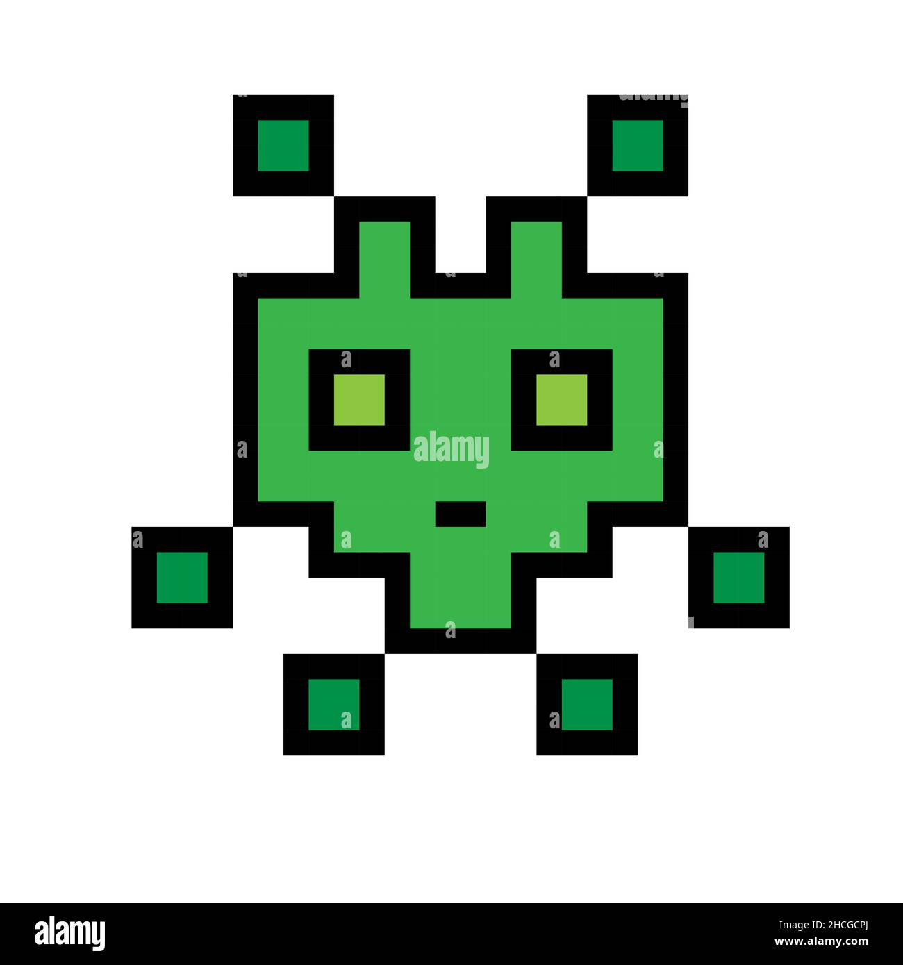 Cartoon zombie pixel design hi-res stock photography and images - Alamy