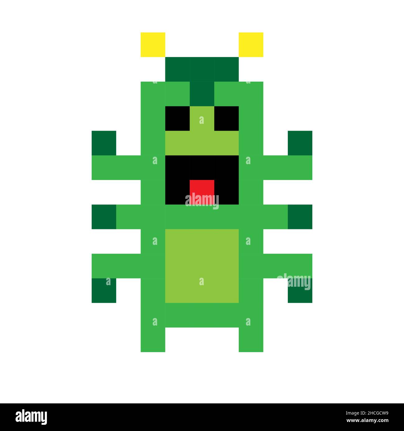 Cartoon zombie pixel design hi-res stock photography and images - Alamy