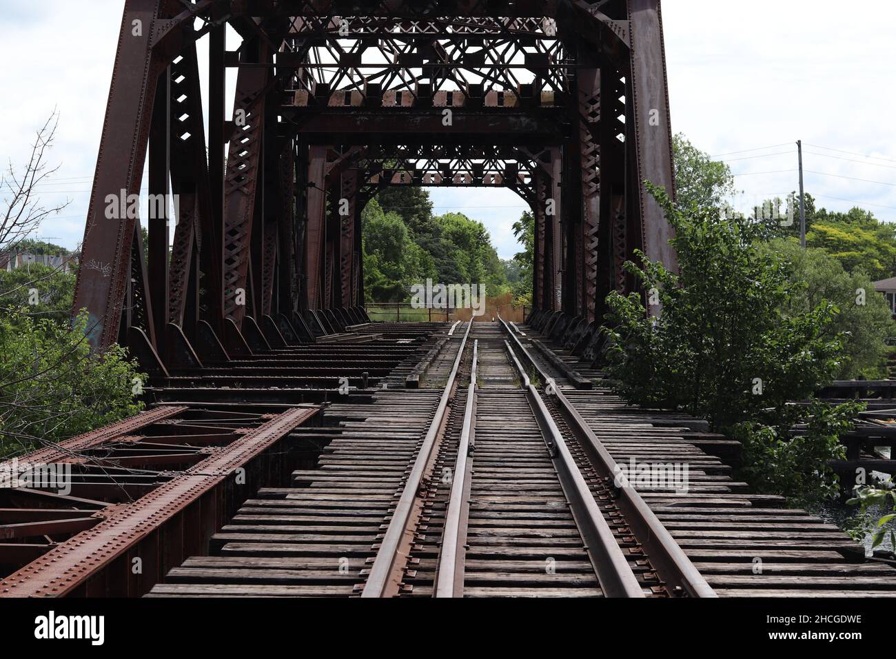 Trees and rails hi-res stock photography and images - Alamy