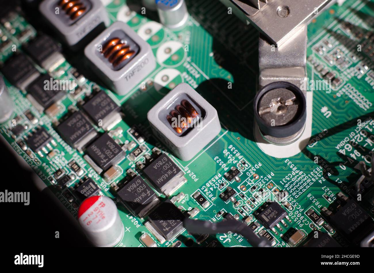 The motherboard of a personal computer. Maintenance and repair of ...