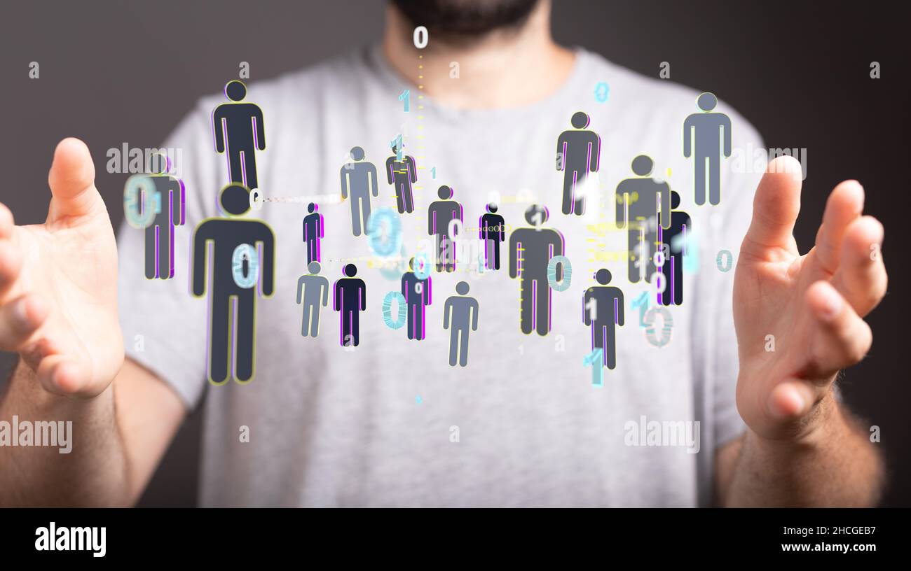 Human figures data binary hi-res stock photography and images - Alamy