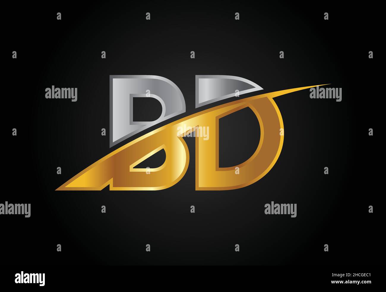 Initial Letter B D Logo Design Vector. Graphic Alphabet Symbol For ...